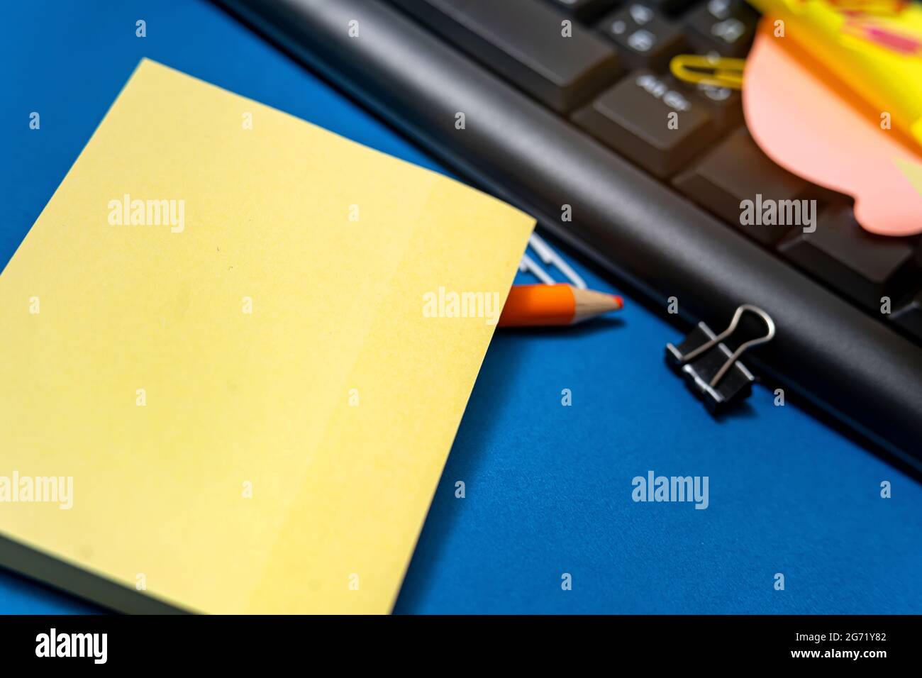 Multiple Assorted Collection Office Stationery Photo With Pens Pencils ...