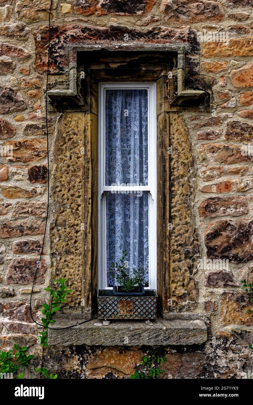 Detail of a window house in village of Ford and Etal in County of ...