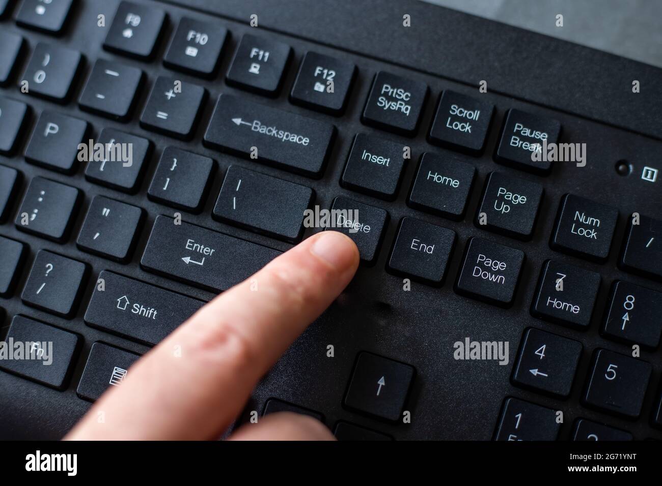 Hands Pointing Pressing Computer Keyboard Delete Keys Typewriting New ...