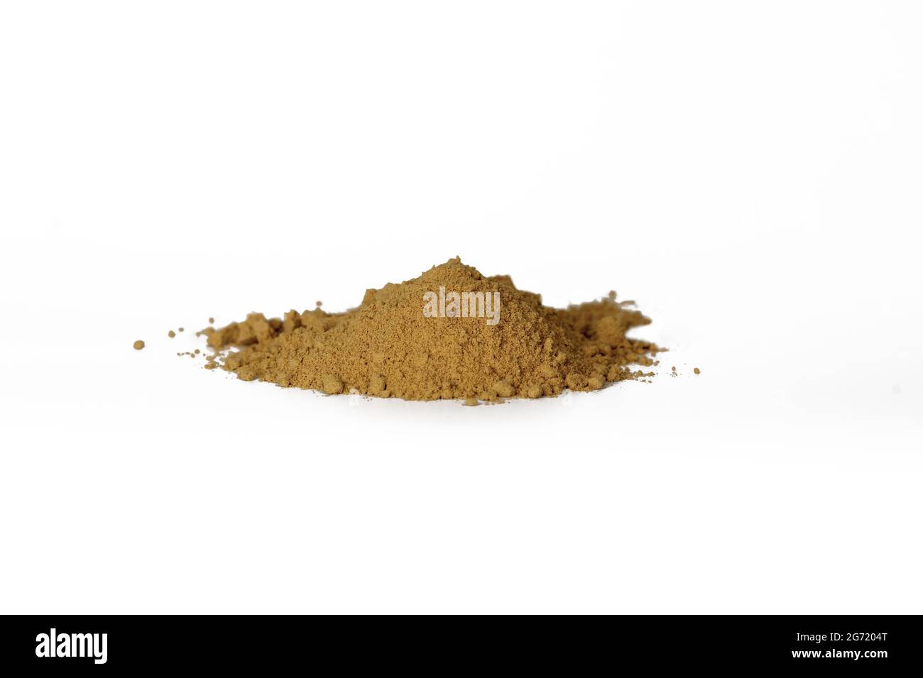 Closeup of garam masala powder isolated on a white background Stock ...