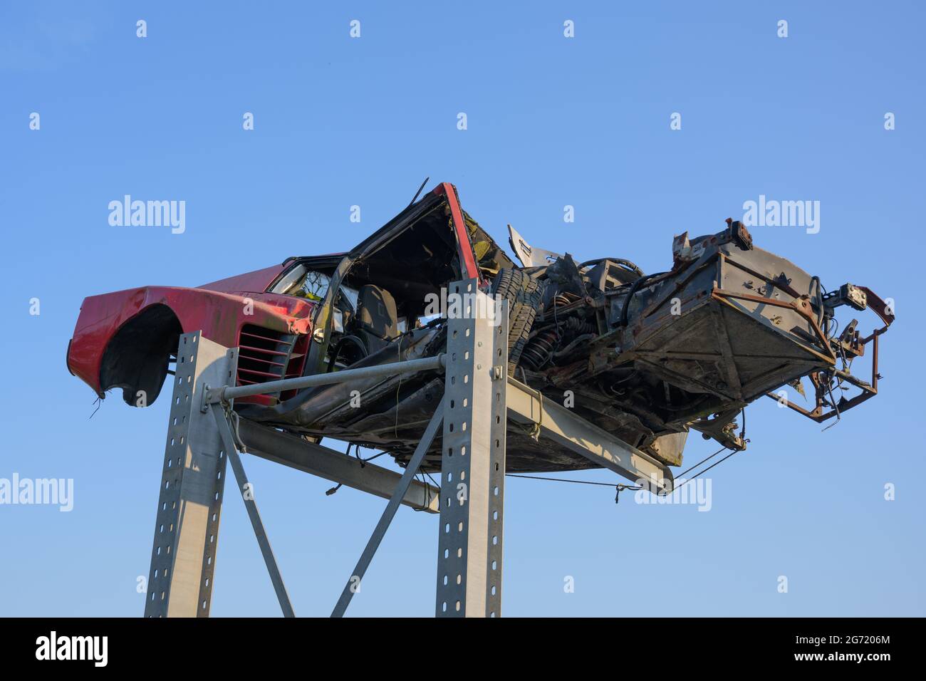 Campagnano, Italy - June 2019: Destroyed Ferrari Testarossa Stock Photo ...