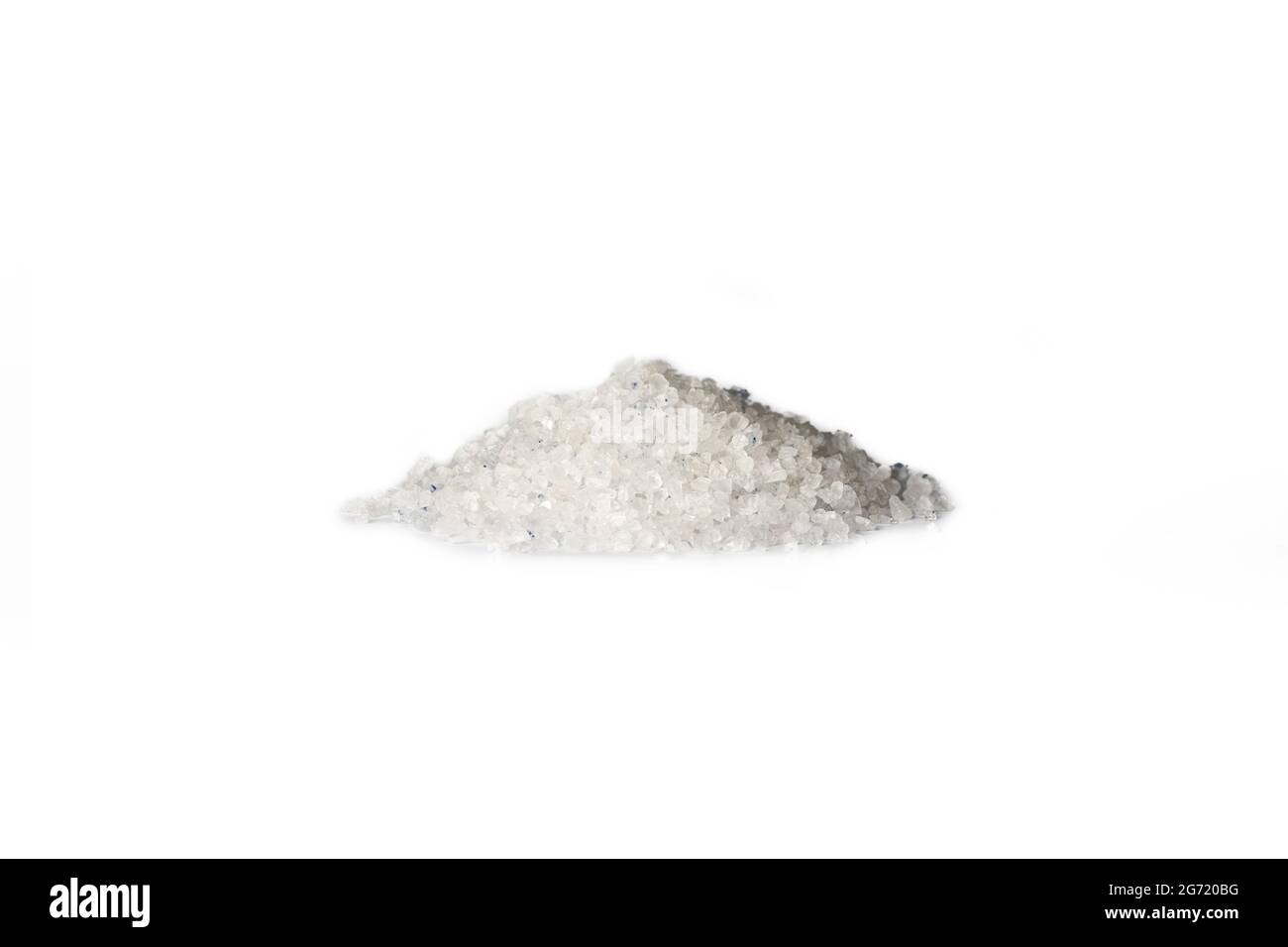 Closeup of a pile of potassium nitrate crystals isolated on a white ...