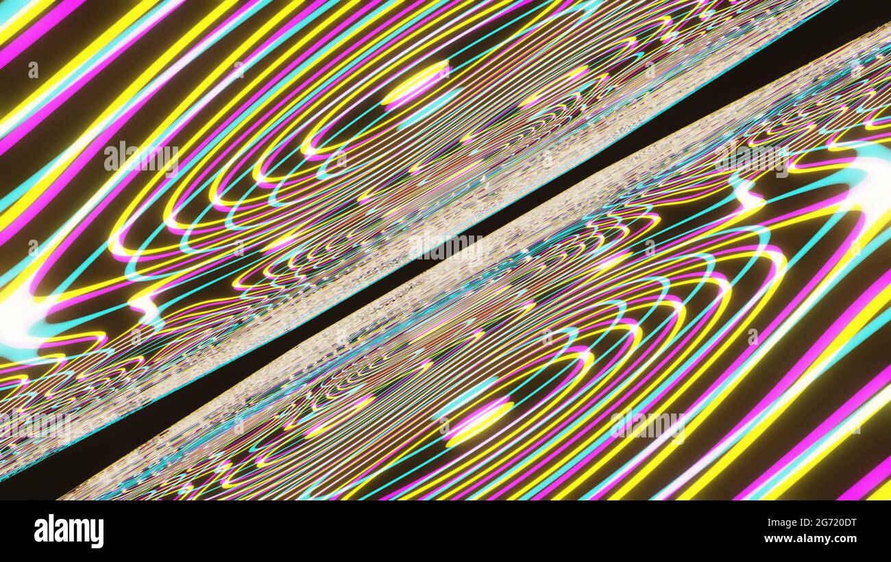 3D render of abstract colorful pattern and texture seamless loop motion ...