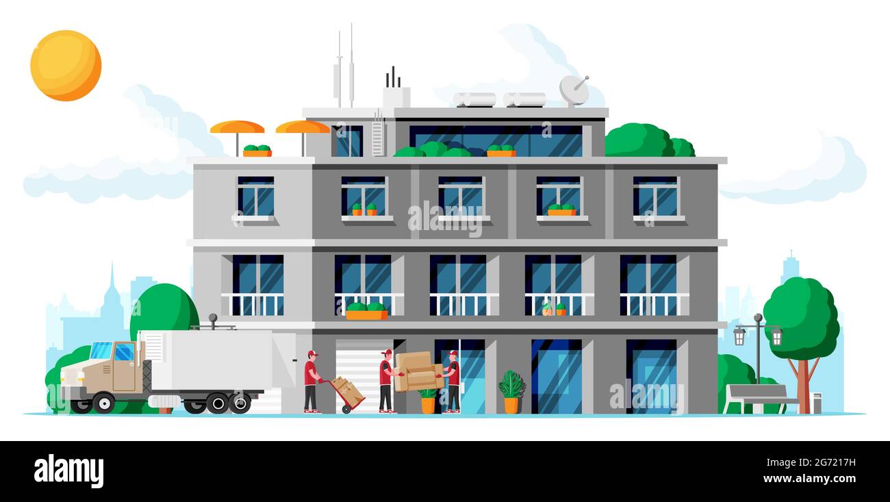 Family new building Stock Vector Images - Alamy