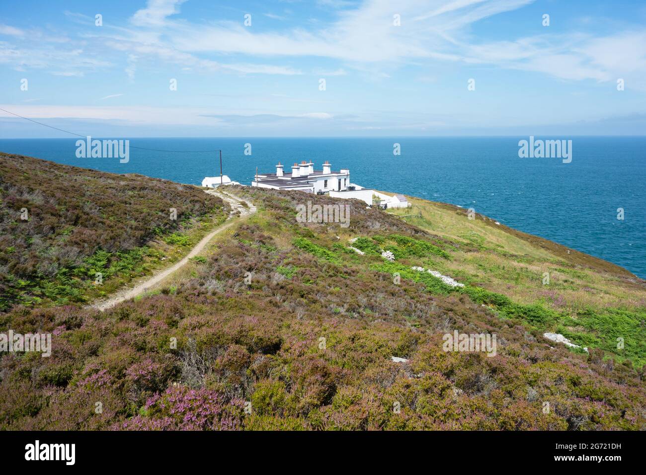 North Stack on Holy Island Anglesey Wales is a 19th century fog warning ...