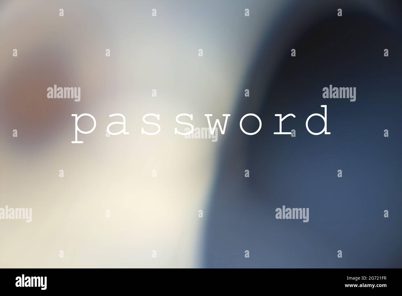 Illustration of password text against a blurred background Stock Photo ...