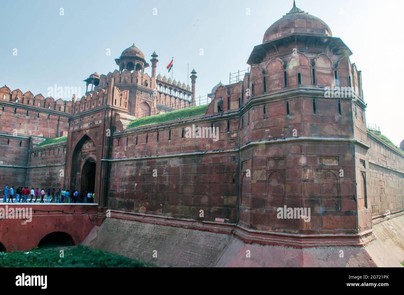 view of red fort delhi india Stock Photo - Alamy