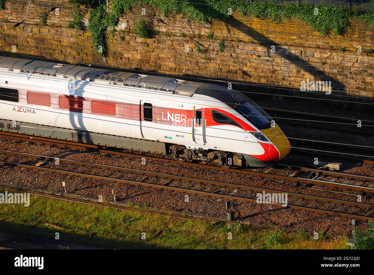 LNER Azuma Train in Leeds Stock Photo - Alamy