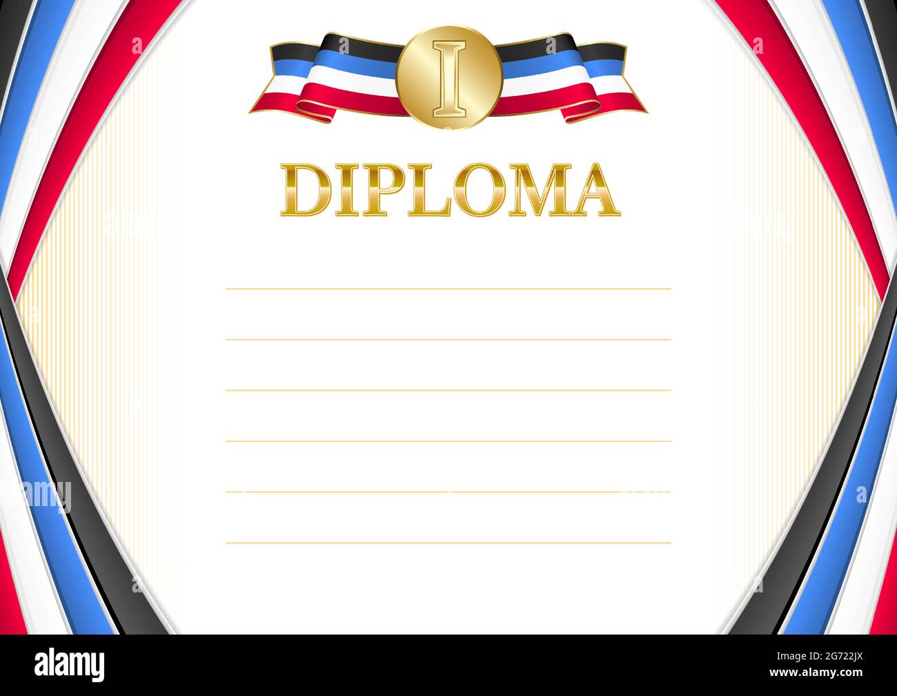 Horizontal frame and border with Antigua and Barbuda flag, template ...