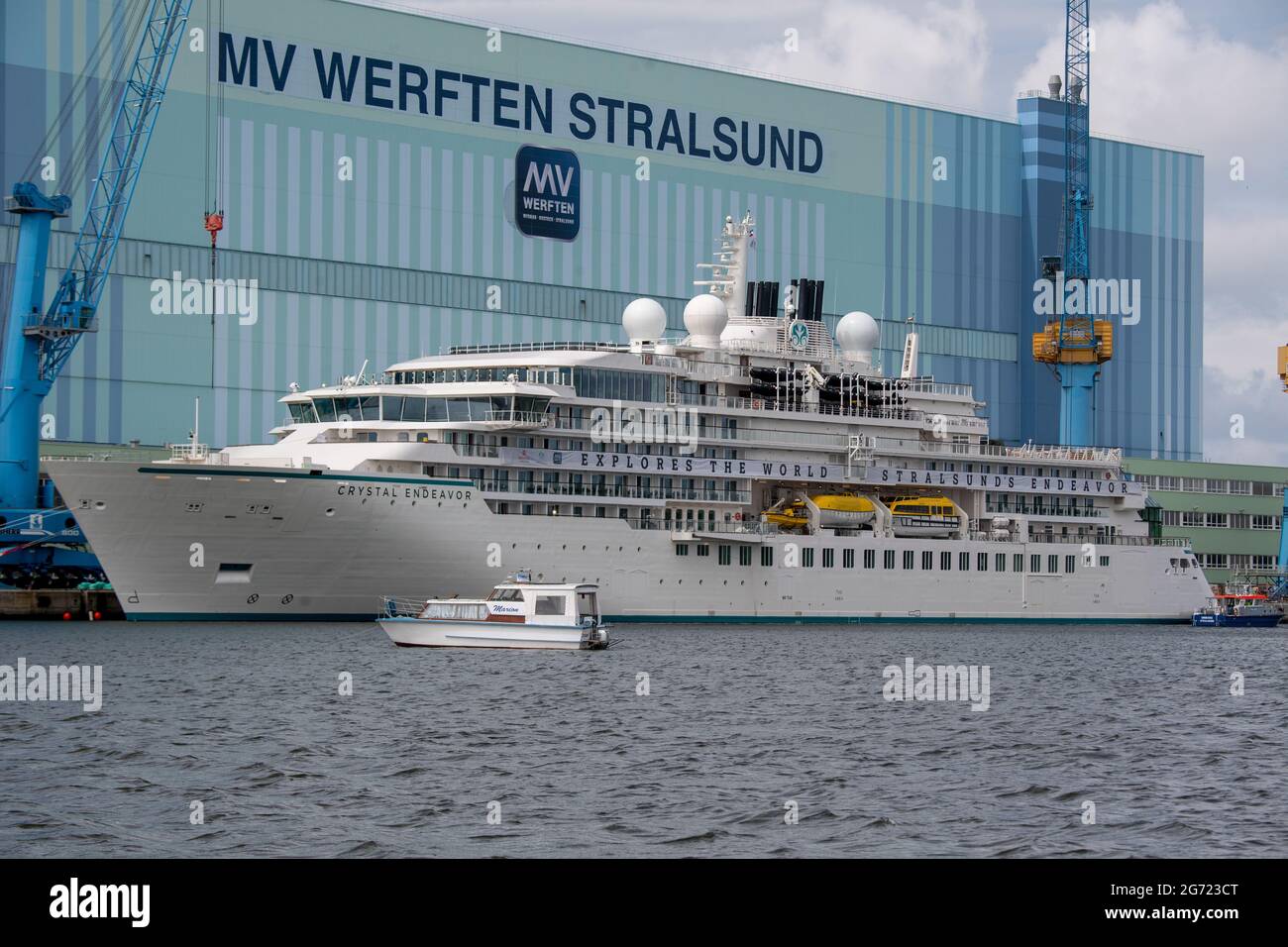 Stralsund, Germany. 10th July, 2021. The expedition cruise ship ...