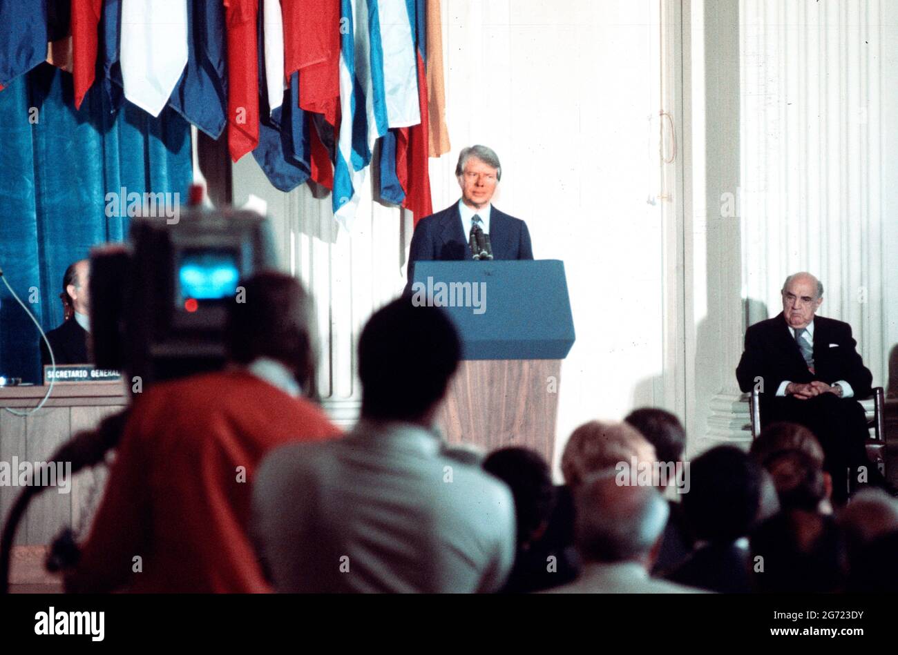 United States President Jimmy Carter addresses the Organization of ...