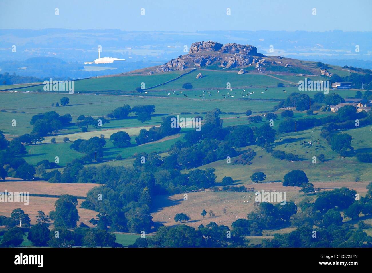 View of Almscliffe Crag rock from Otley Chevin Stock Photo - Alamy