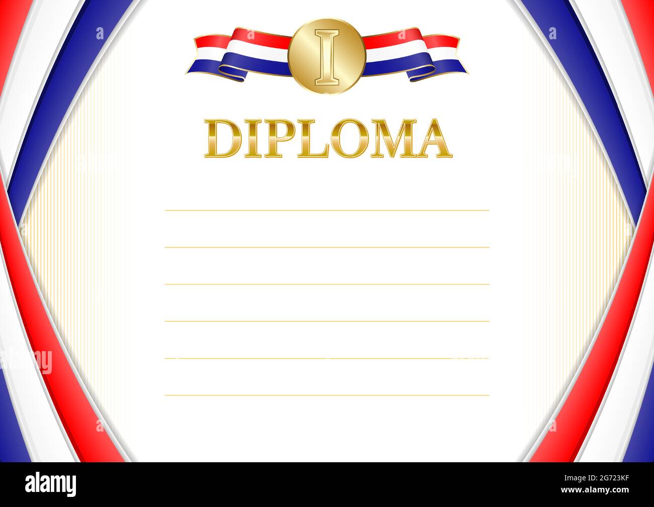 Horizontal frame and border with Croatia flag, template elements for ...