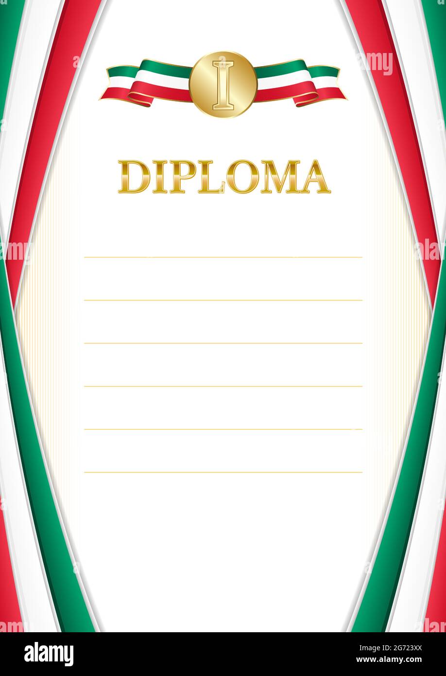 Vertical frame and border with Mexico flag, template elements for your ...