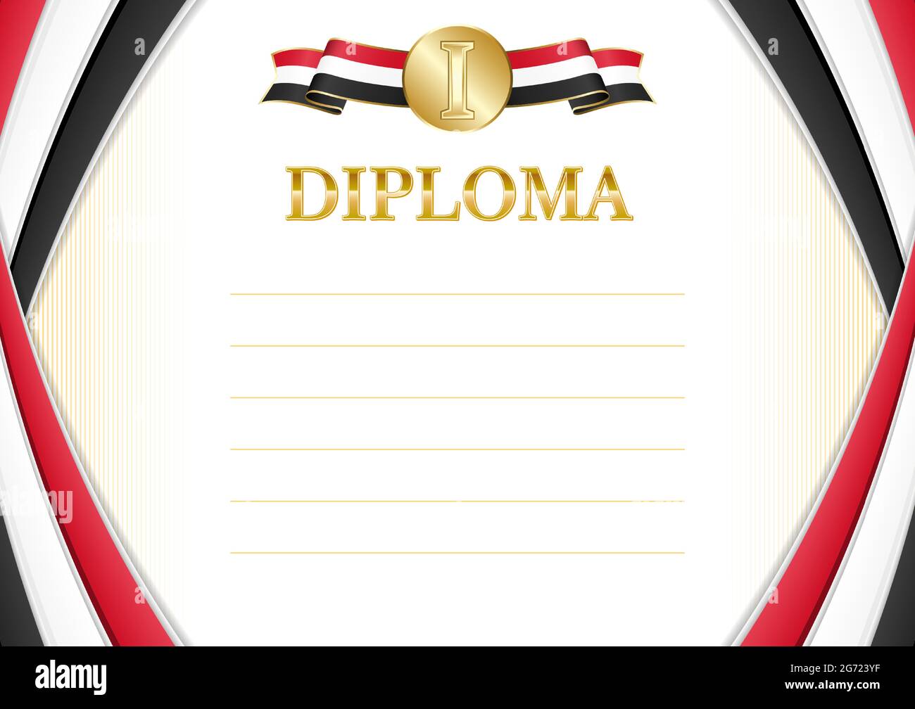 Horizontal frame and border with Iraq flag, template elements for your ...