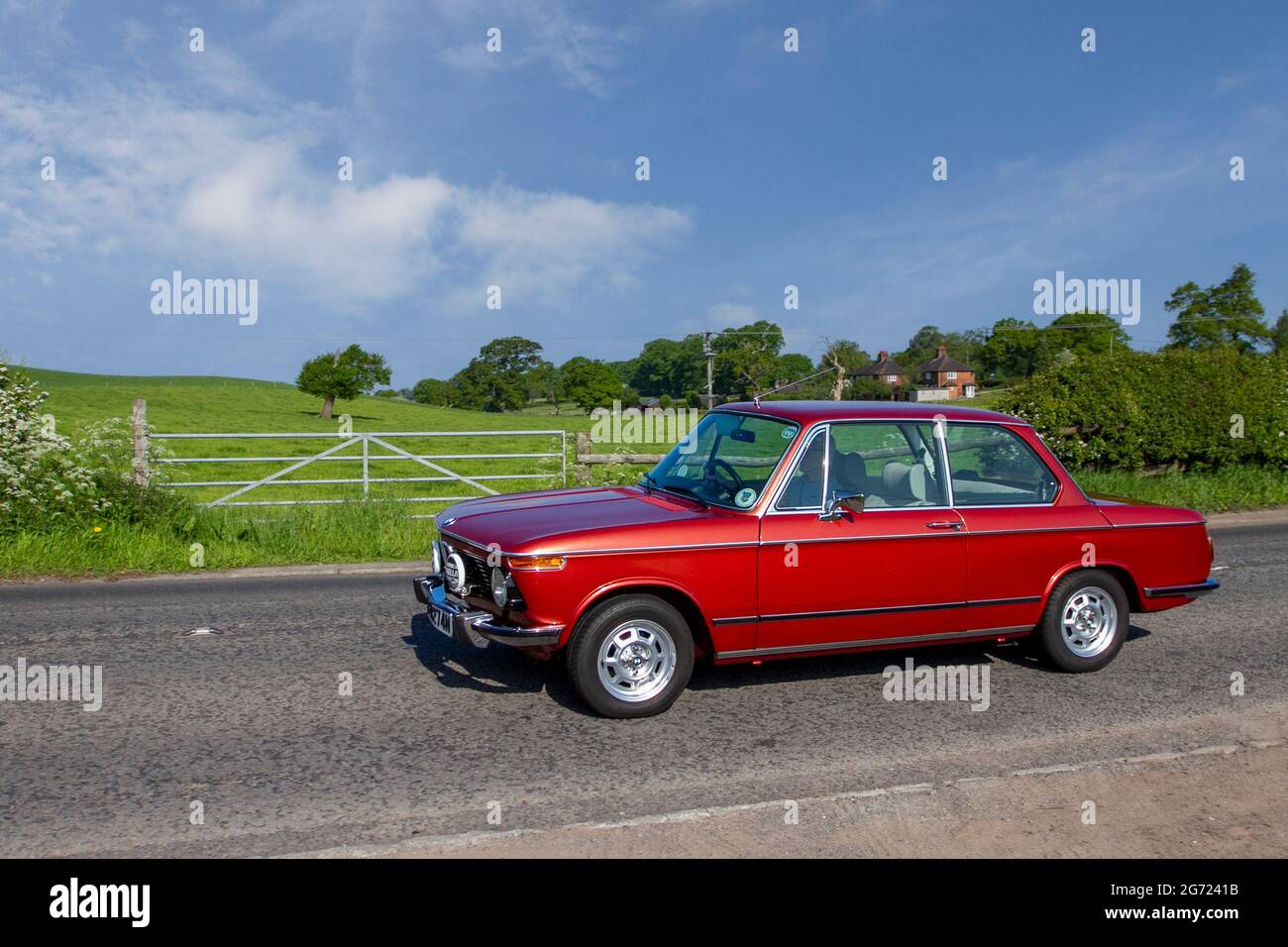 1974 70s red BMW 2002, 1990cc petrol 2dr saloon, en-route to ...