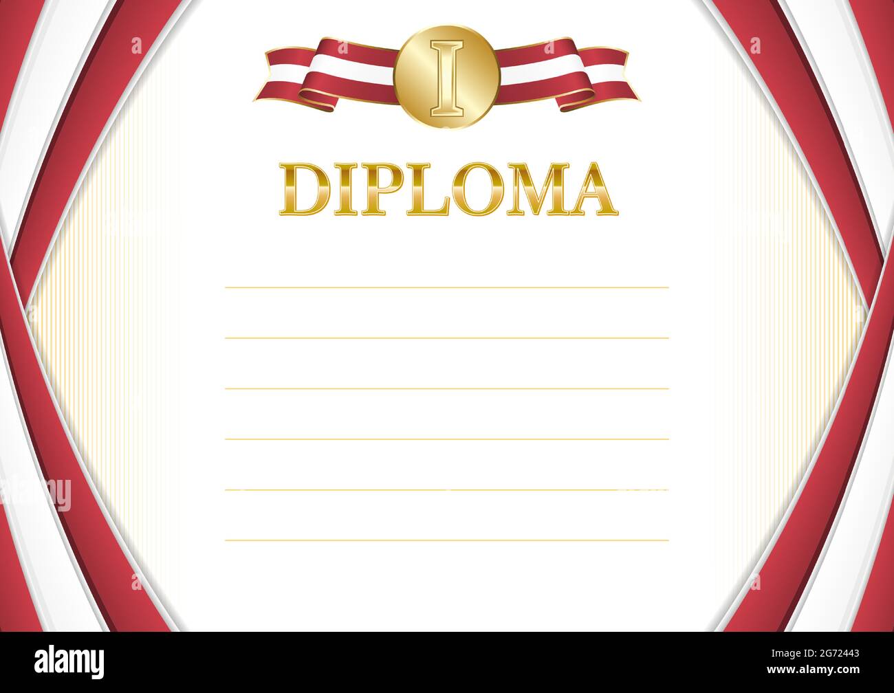 Horizontal frame and border with Latvia flag, template elements for ...