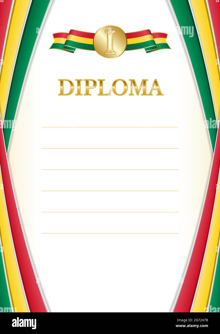 Vertical frame and border with Ghana flag, template elements for your ...
