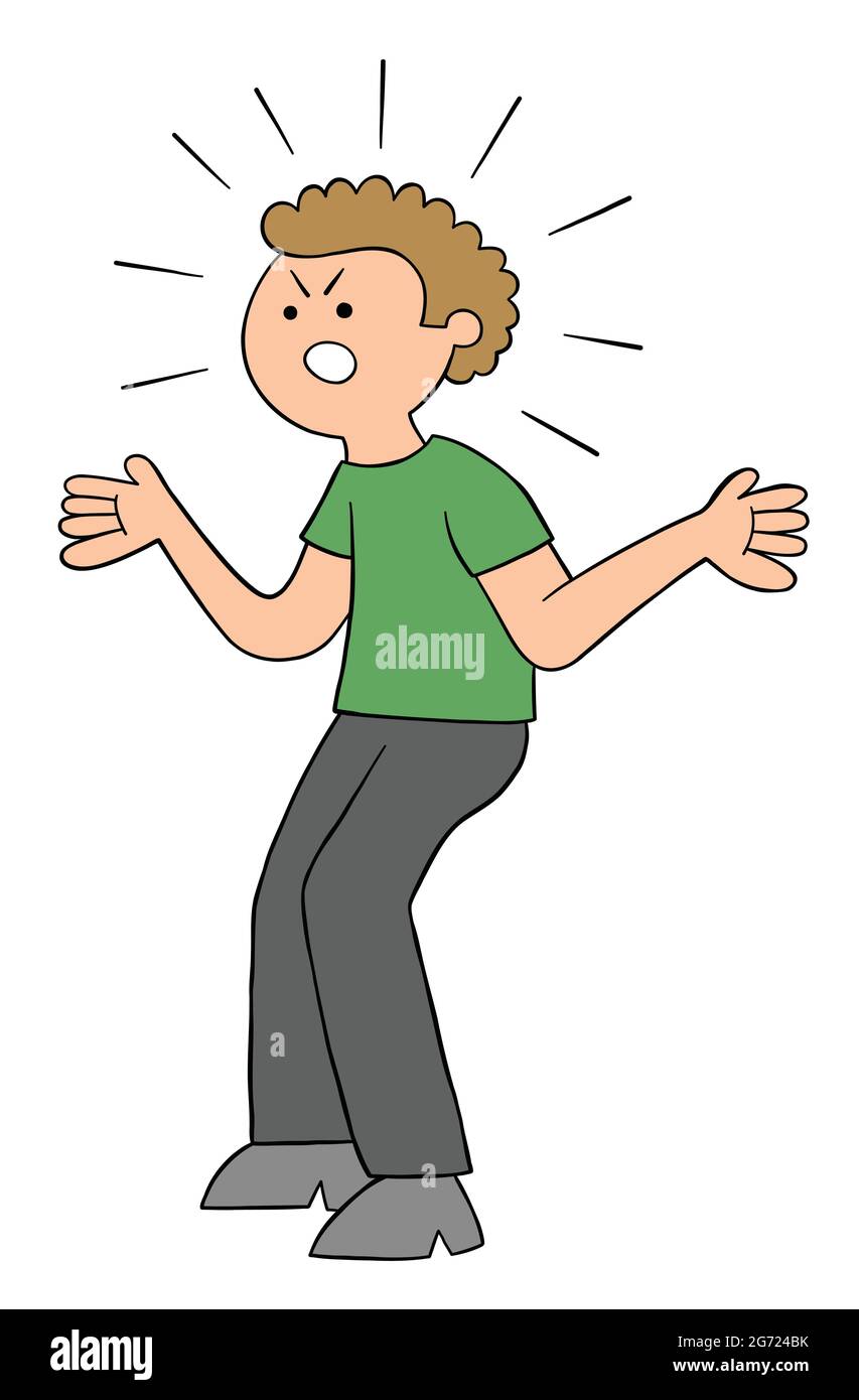 Angry Man Cartoon