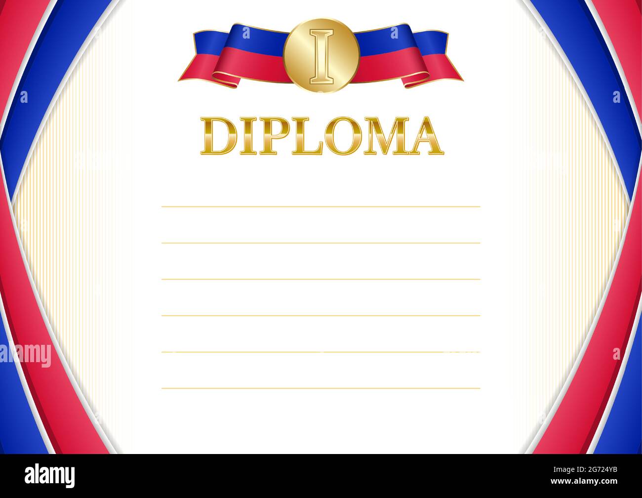 Horizontal frame and border with Haiti flag, template elements for your ...