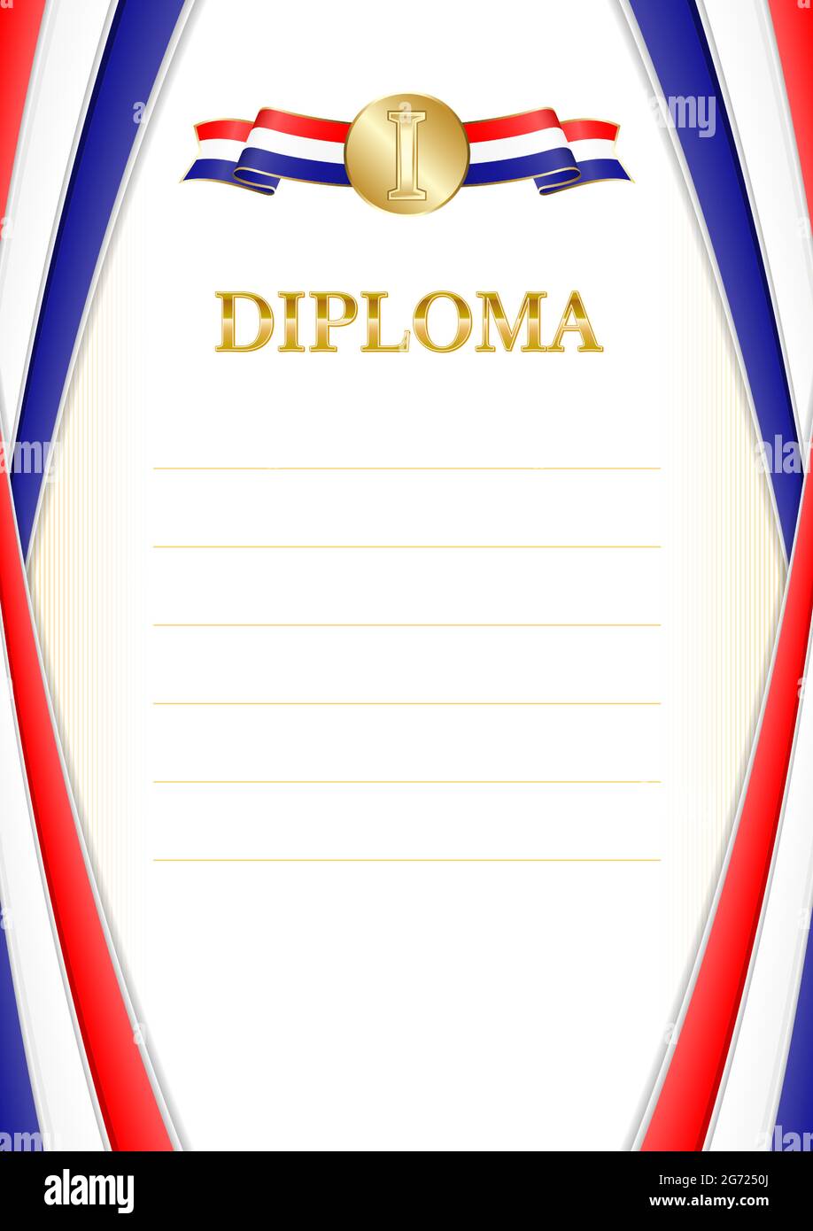 Vertical frame and border with Croatia flag, template elements for your ...