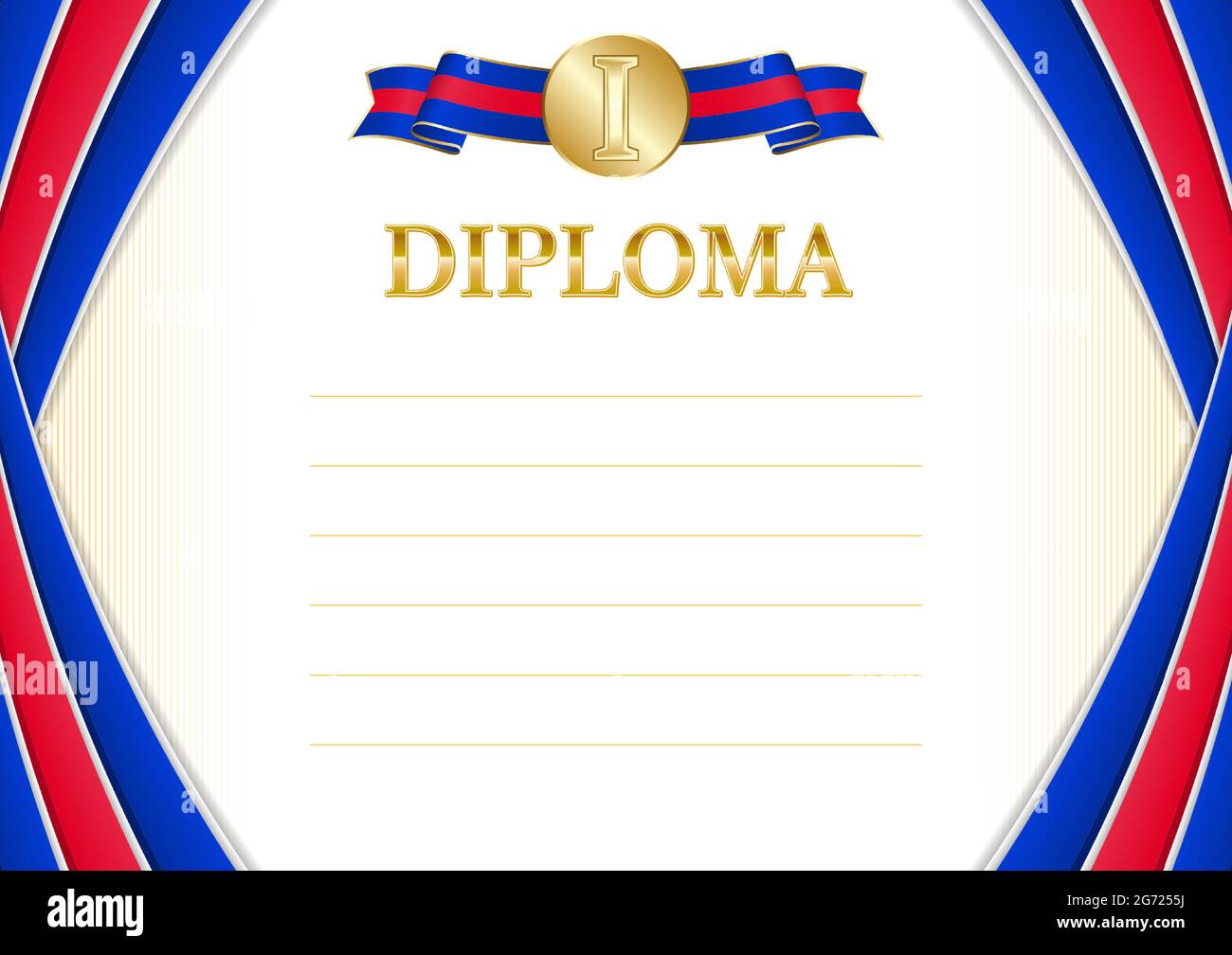 Horizontal frame and border with Cambodia flag, template elements for ...