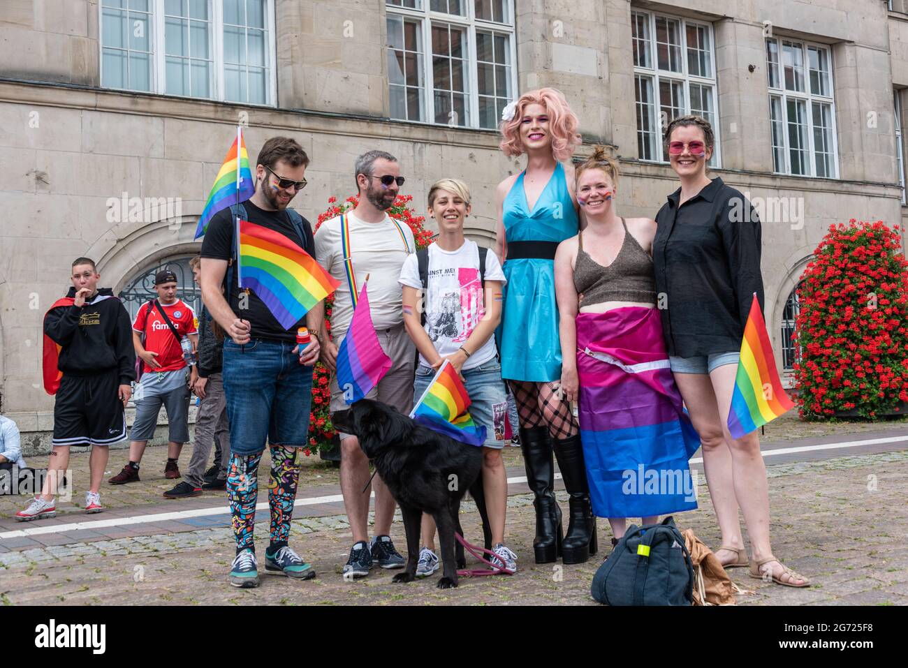 Kiel, Germany, 10. Juli 2021 Heute fand in Kiel eine Demonstration zum ...