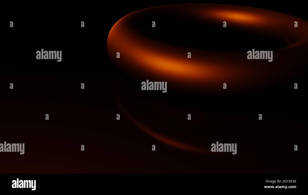 Dark Orange Gold Torus Abstract 3D Wallpaper Stock Photo - Alamy