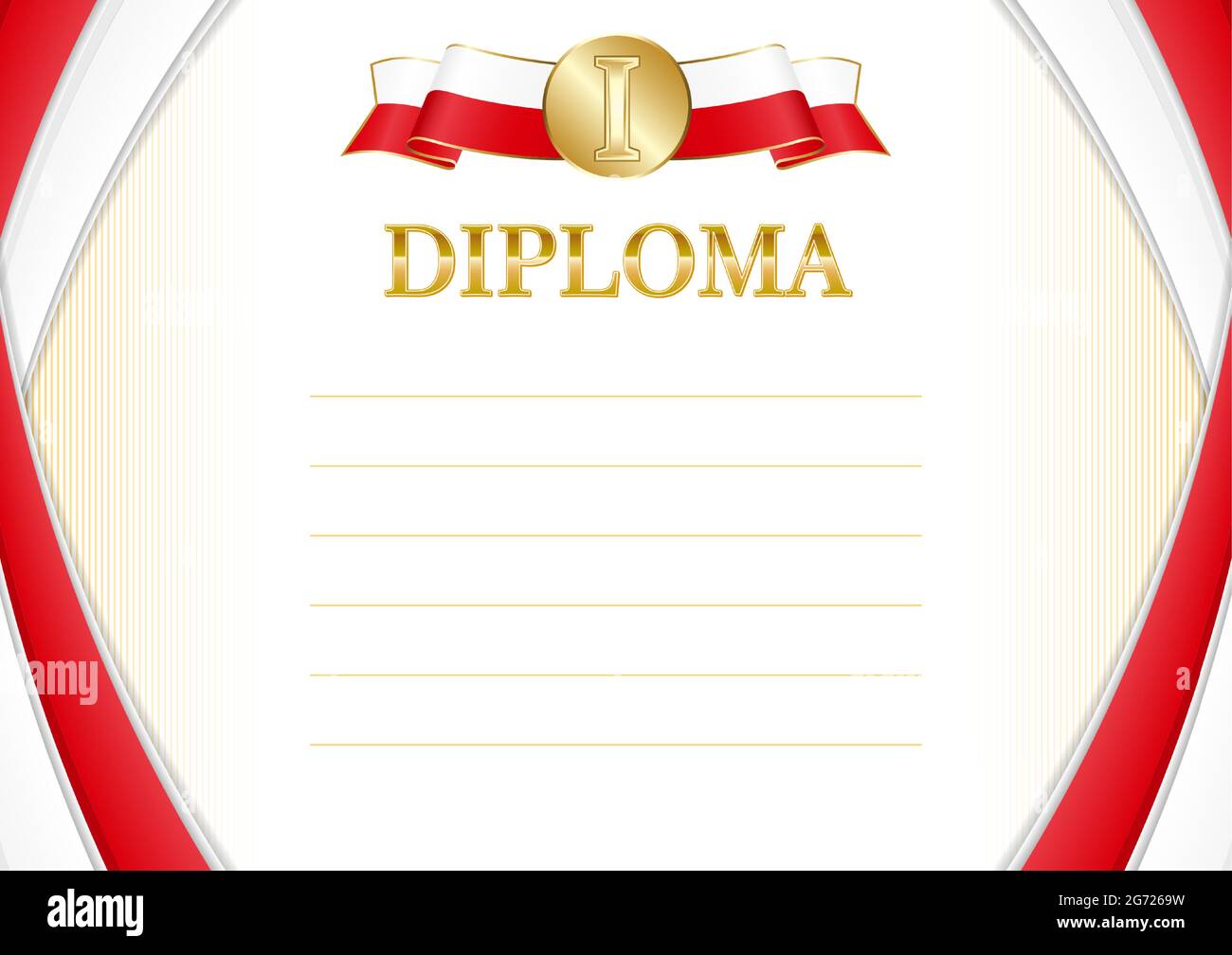 Horizontal frame and border with Gibraltar flag, template elements for ...