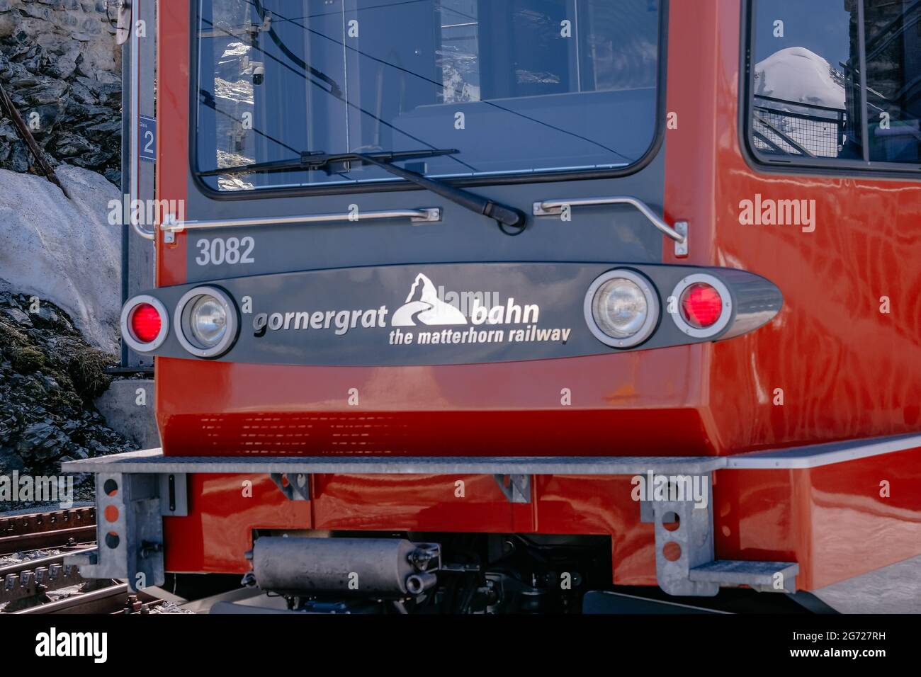 Gornergrat Bahn the Matterhorn railway Iconic Red Train - Zermatt ...
