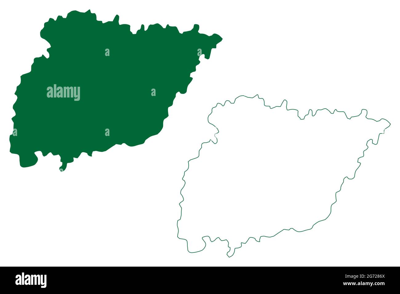 Tarn Taran district (Punjab State, Republic of India) map vector ...