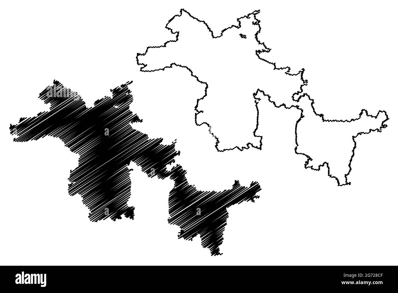 Erlangen-Hochstadt district (Federal Republic of Germany, rural ...