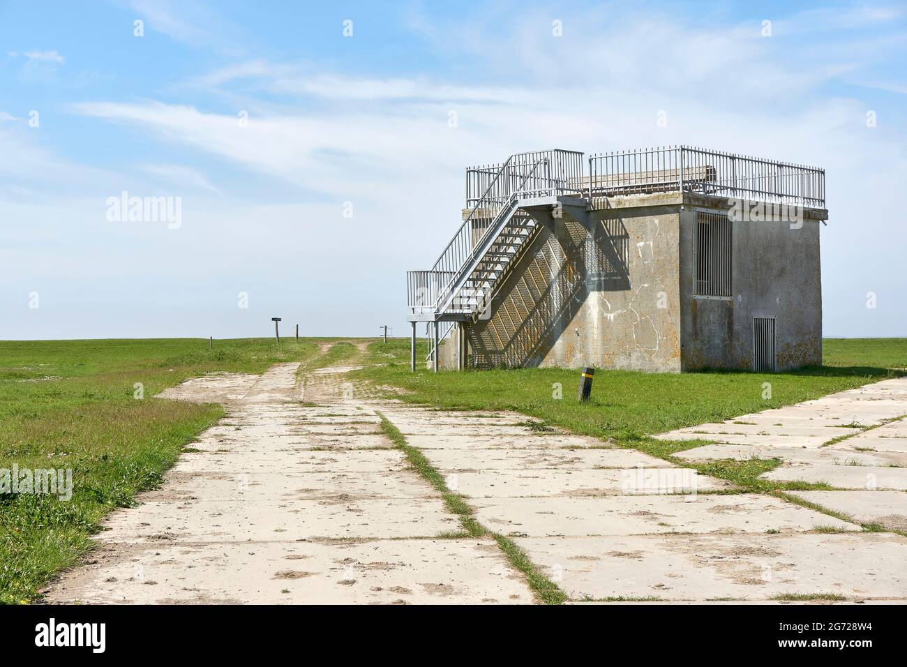 WW2 bunker in the Noarderleech wetlands area. The bunker was built as ...