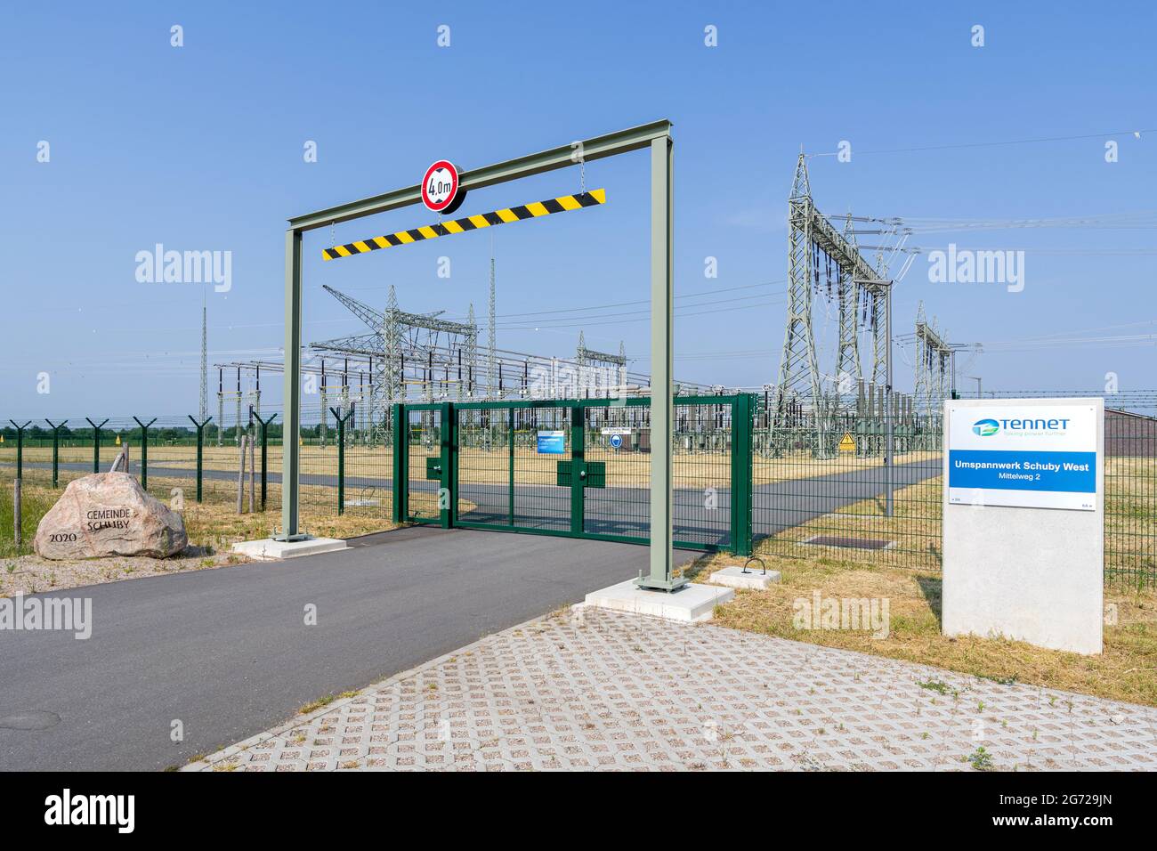 TenneT substation in Schuby, Germany Stock Photo - Alamy