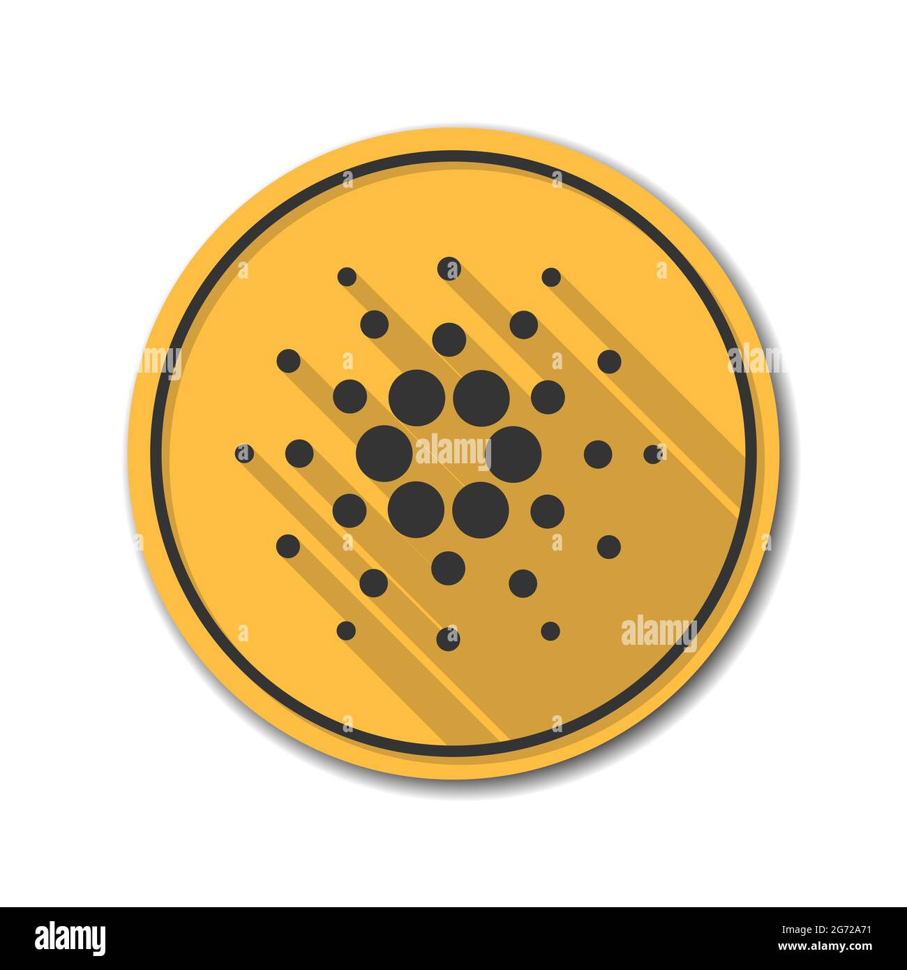 Cardano coin. Crypto currency blockchain coin Cardano ADA symbol vector ...