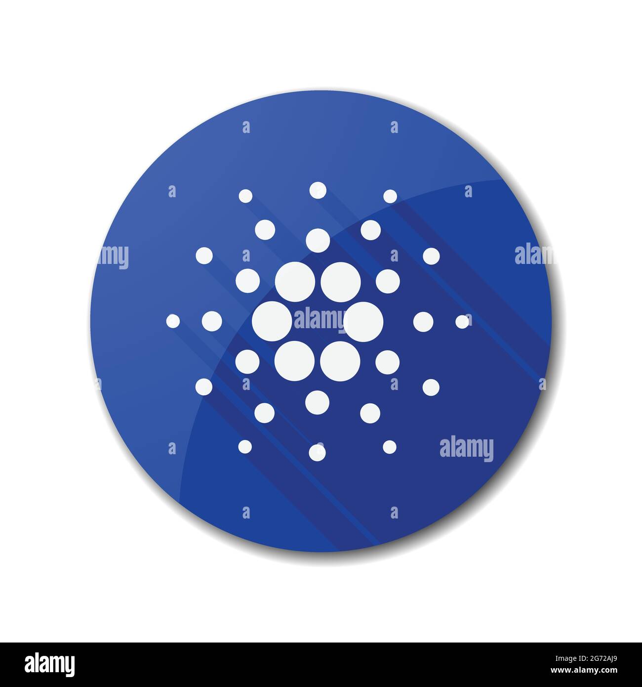 Cardano coin. Crypto currency blockchain coin Cardano ADA symbol vector ...