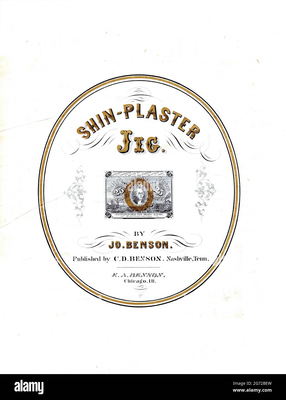 Shin-Plaster Jig, 1864 sheet music Stock Photo - Alamy