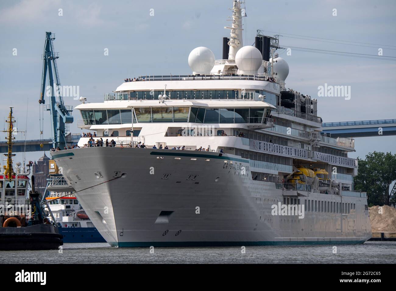 Stralsund, Germany. 10th July, 2021. The expedition cruise ship ...