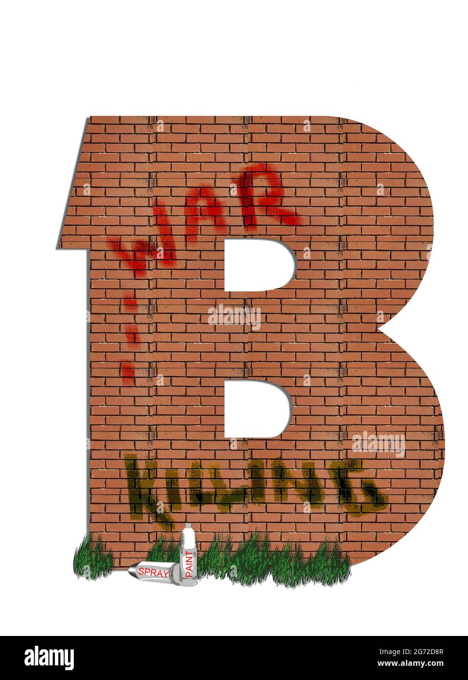 B, in the alphabet set "Street Alley", is filled with rough textured ...