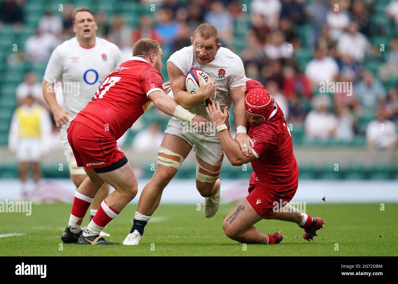 England's Sam Underhill in action during the Summer Series match at ...