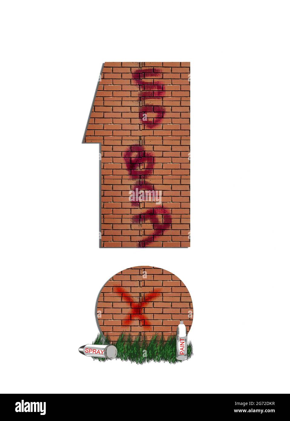 Exclamation mark graffiti hi-res stock photography and images - Alamy