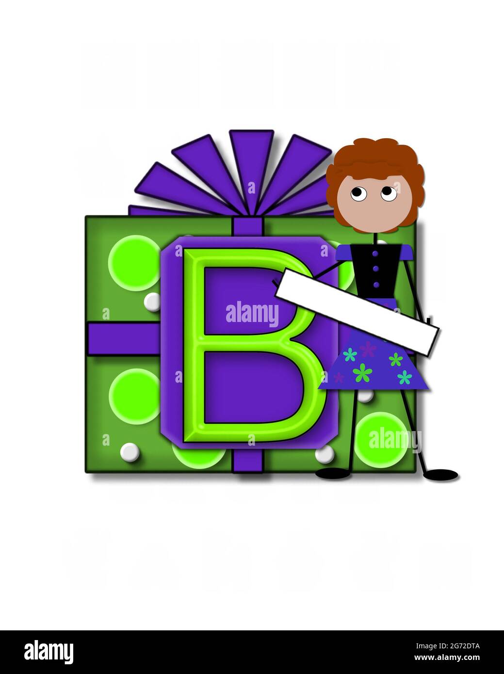The letter B, in the alphabet set "All Occasion", labels the front of a ...