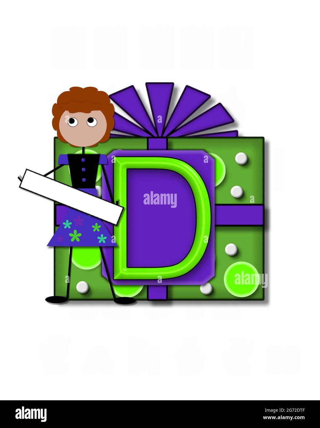 The letter D, in the alphabet set "All Occasion", labels the front of a ...