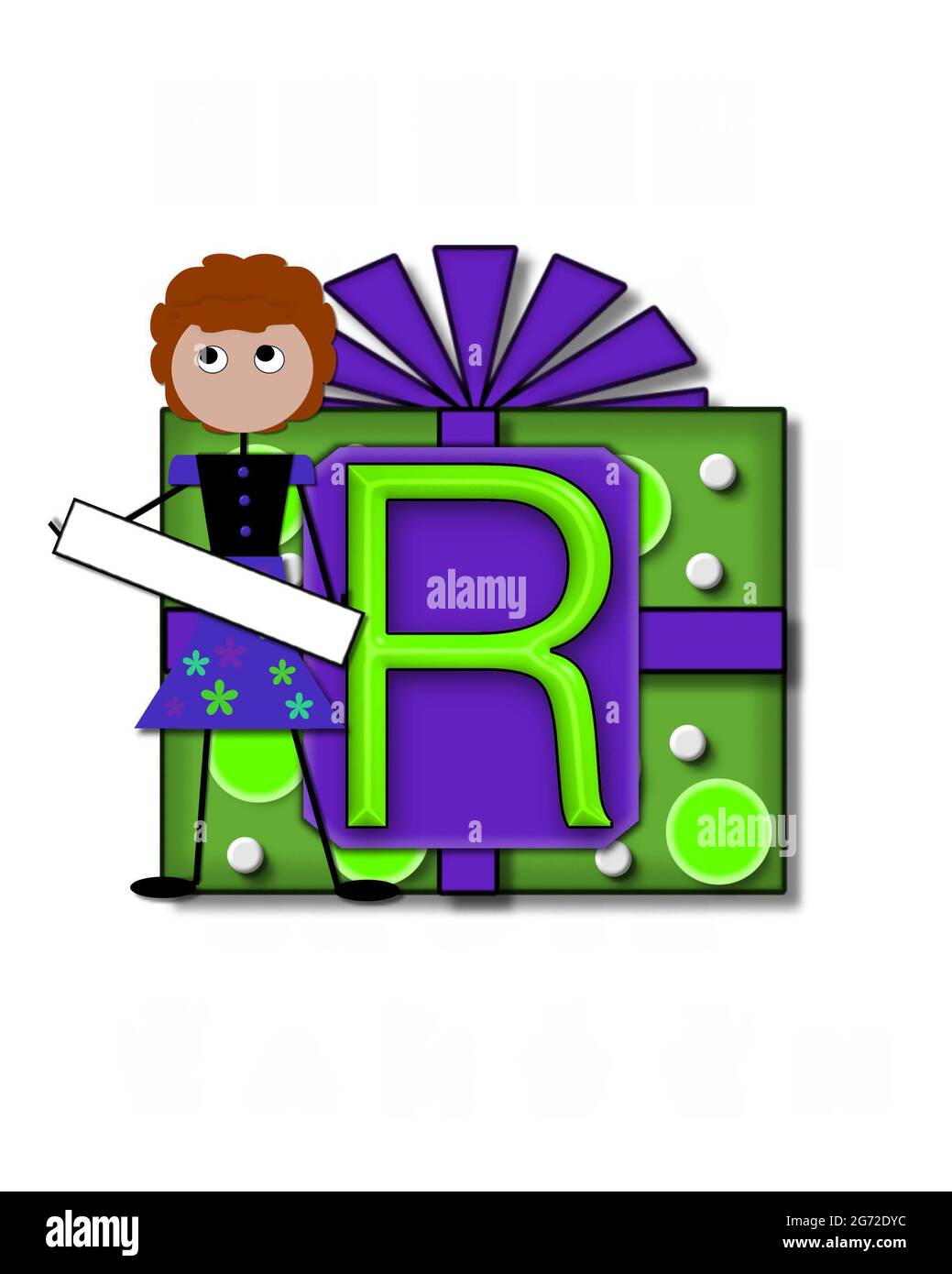 The letter R, in the alphabet set "All Occasion", labels the front of a ...
