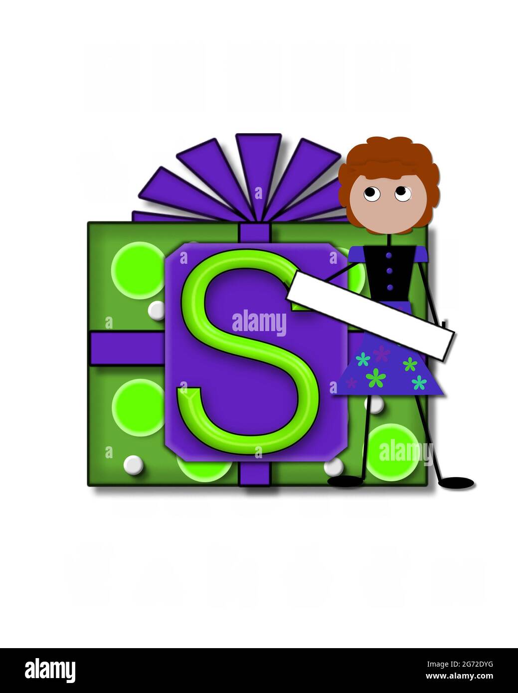 The letter S, in the alphabet set "All Occasion", labels the front of a ...