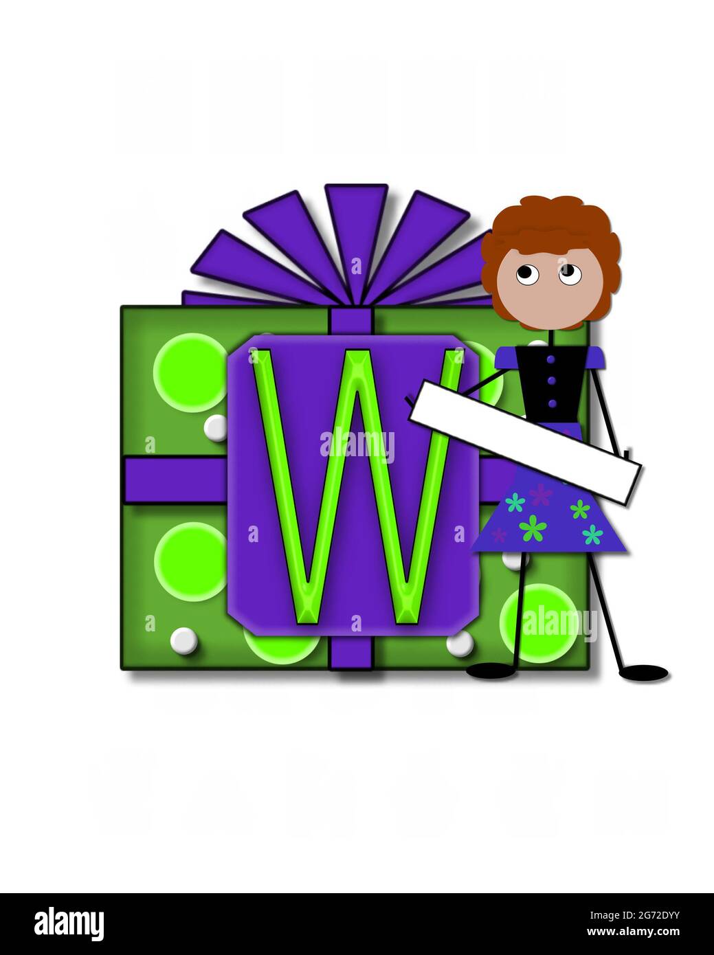 The letter W, in the alphabet set "All Occasion", labels the front of a ...