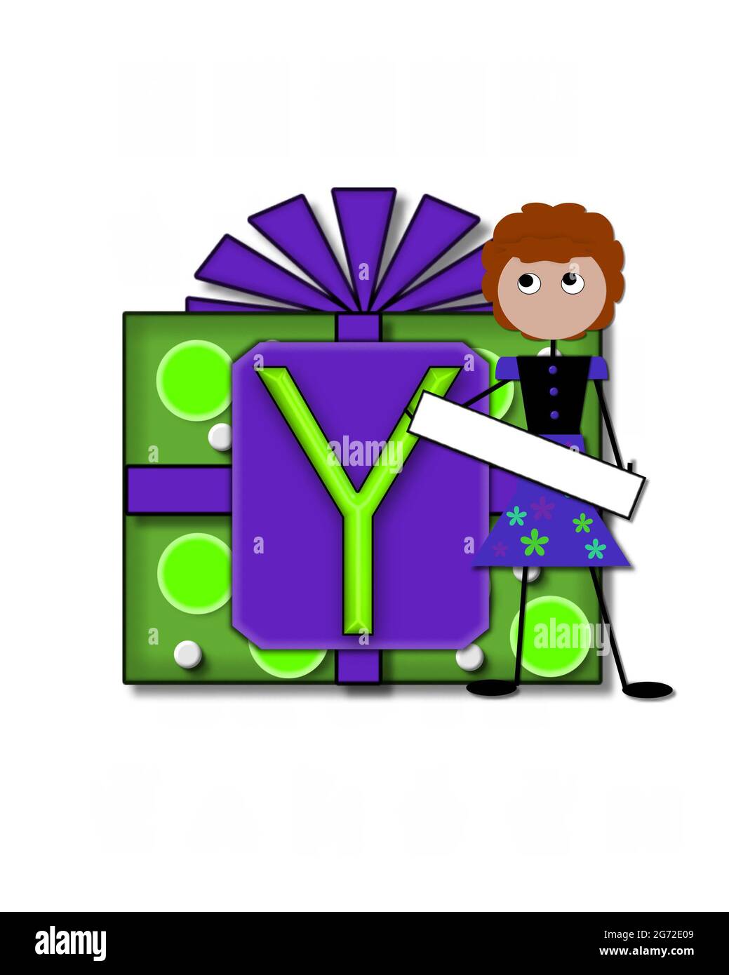 The letter Y, in the alphabet set "All Occasion", labels the front of a ...