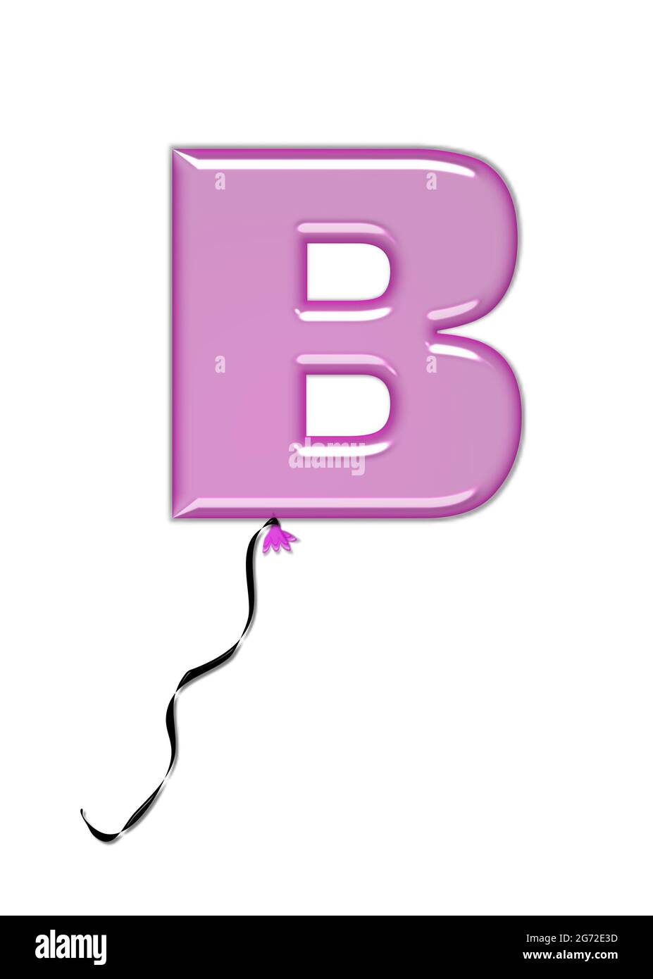 The letter B, in the alphabet set Balloon Jewels, resembles an inflated ...