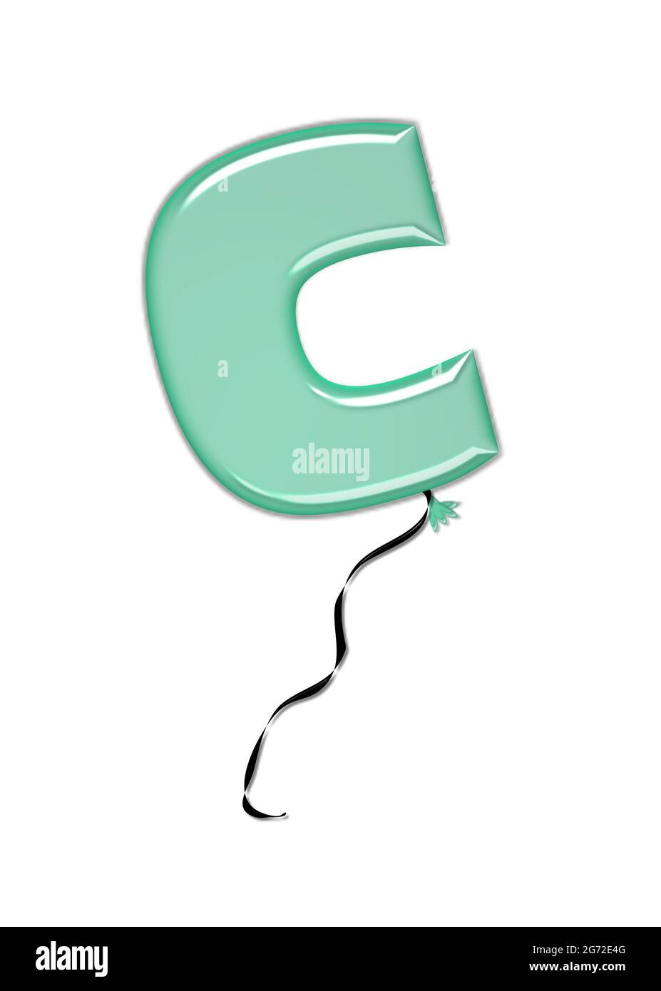 The letter C, in the alphabet set Balloon Jewels, resembles an inflated ...