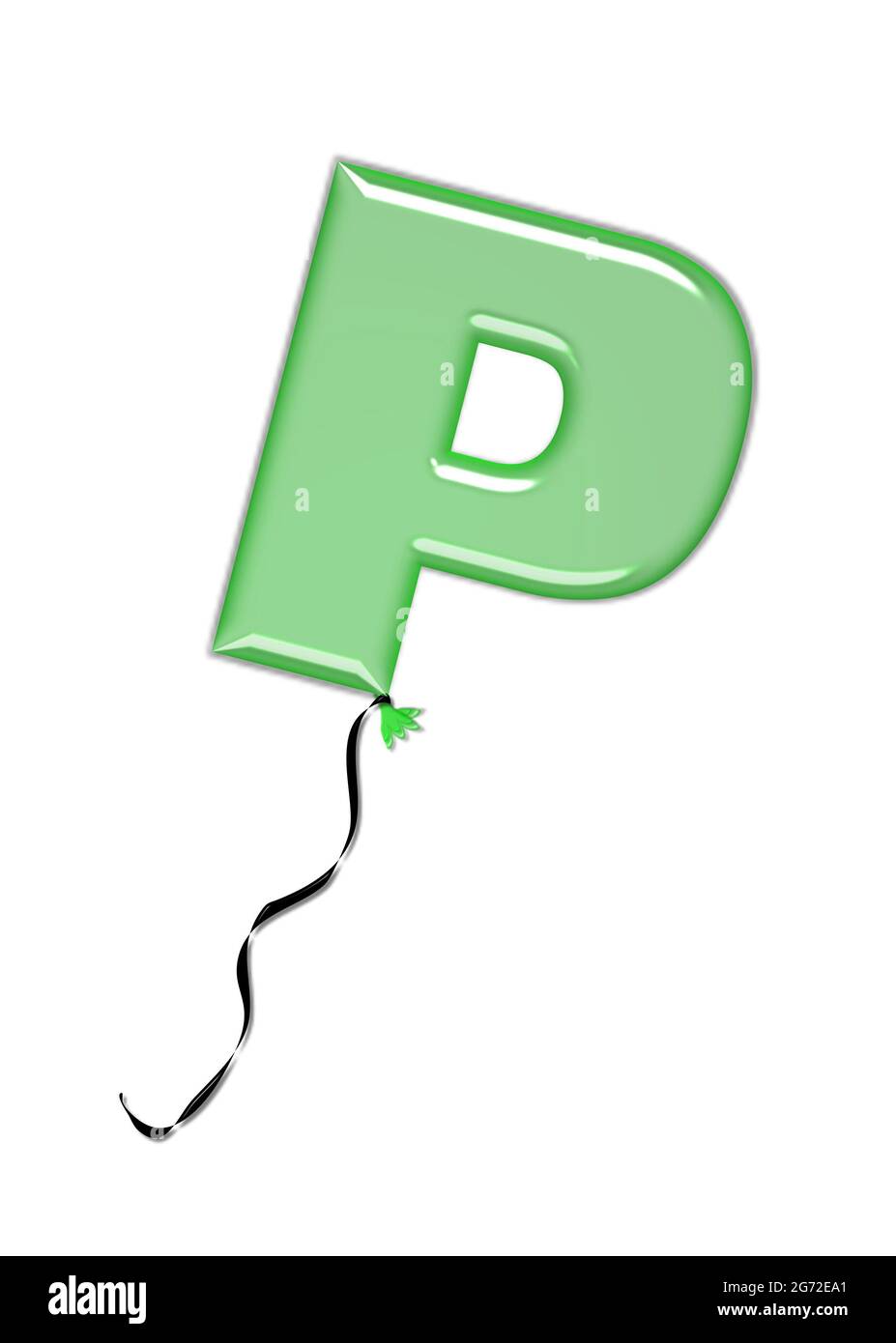 The letter P, in the alphabet set Balloon Jewels, resembles an inflated ...
